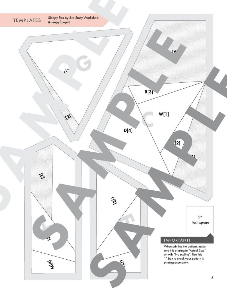 Sleepy Fox – Digital Pattern | 3rd Story Workshop